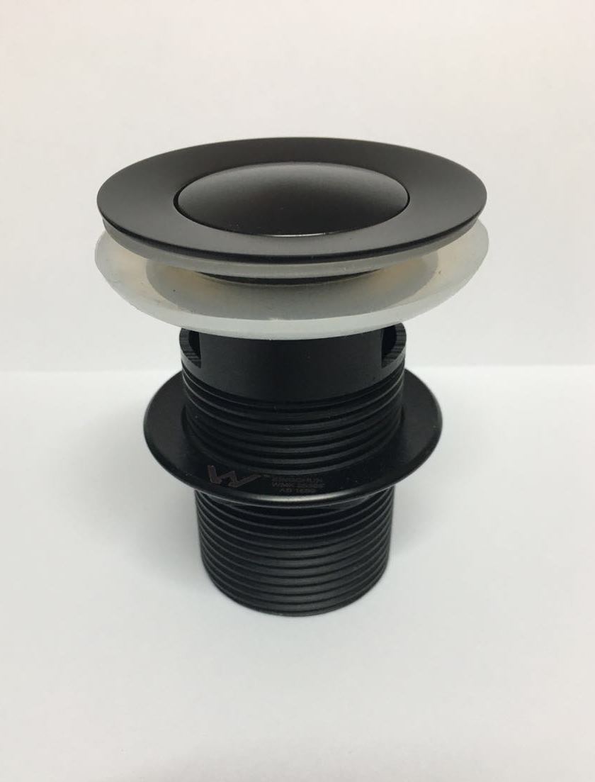 New Basin 32mm POP UP plug Waste Matt Black no overflow – OZ Bathroom